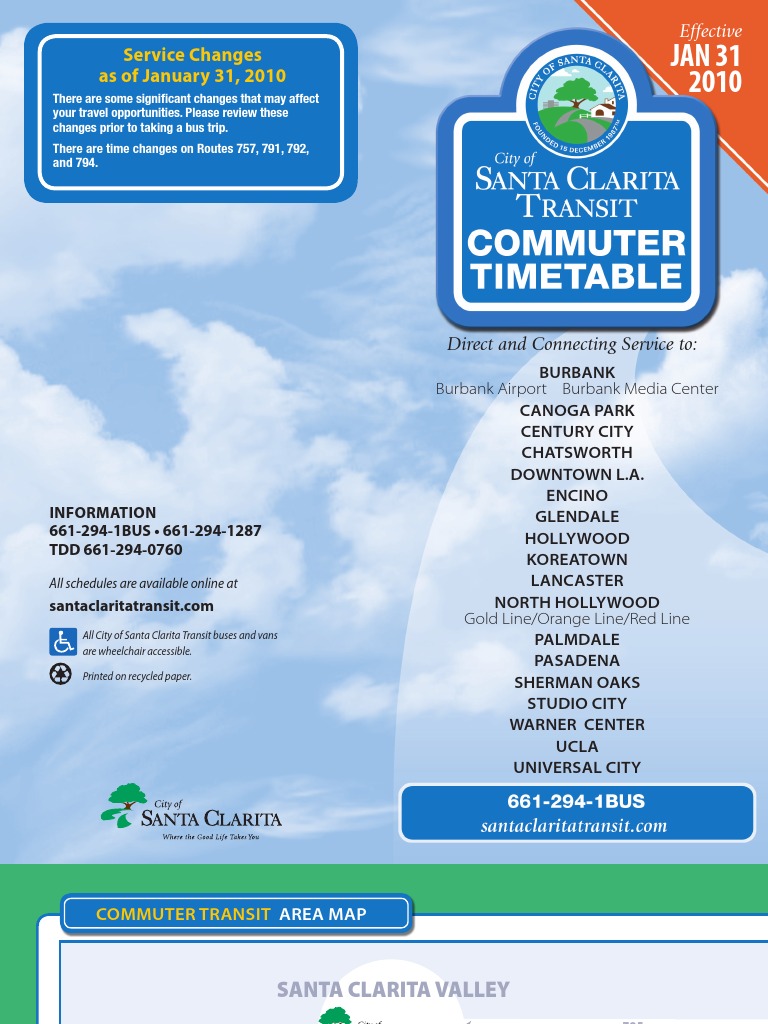 Santa Clarita Commuter Express Timetable | PDF | Rail Transport | Land ...