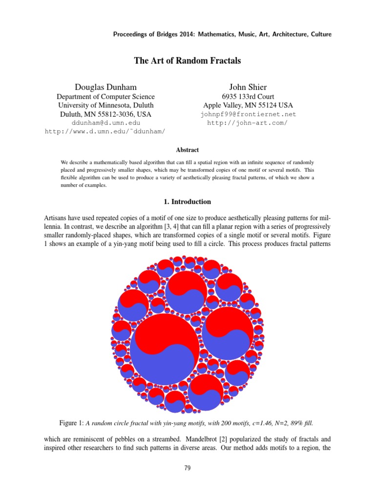 Douglas Dunham John Shier: The Art of Random Fractals | PDF | Fractal ...