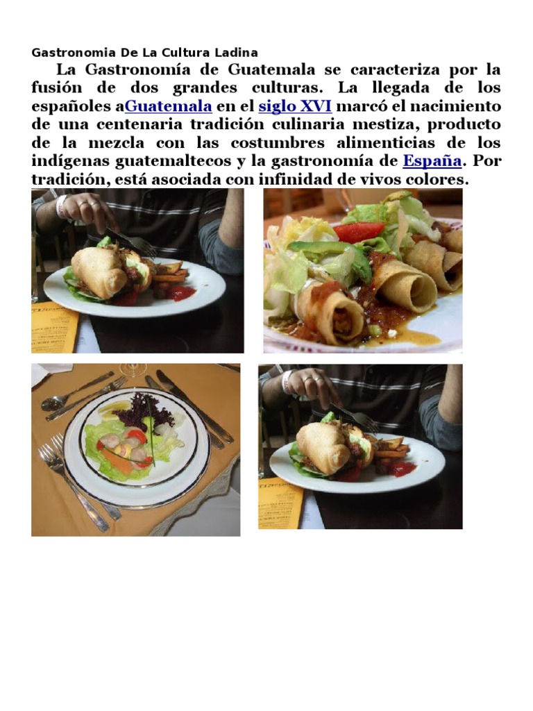 Gastronomia de La Cultura Ladina | PDF