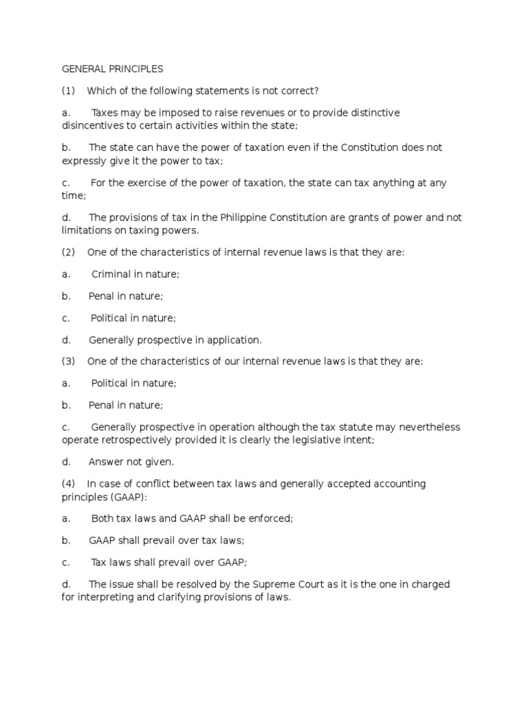 Taxation Principles in the Philippines | PDF | Income Tax | Eminent Domain
