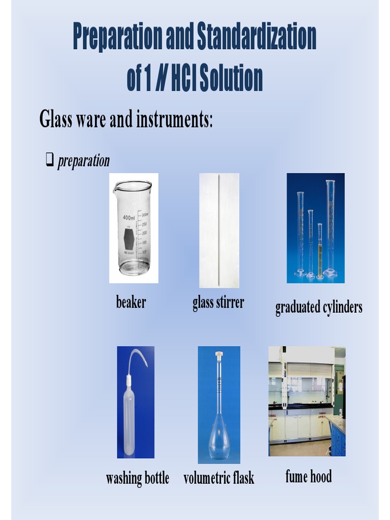 Standardization of 1 N HCl Solution | PDF | Titration | Chemistry