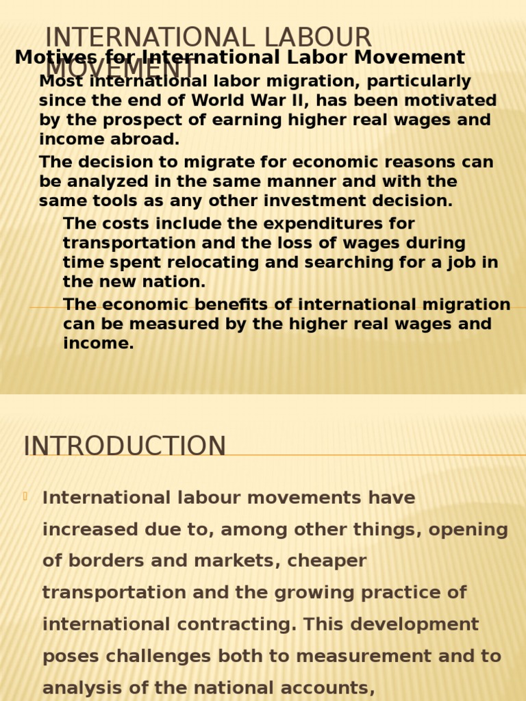 International Labour Movement | PDF | Trade Union | Immigration