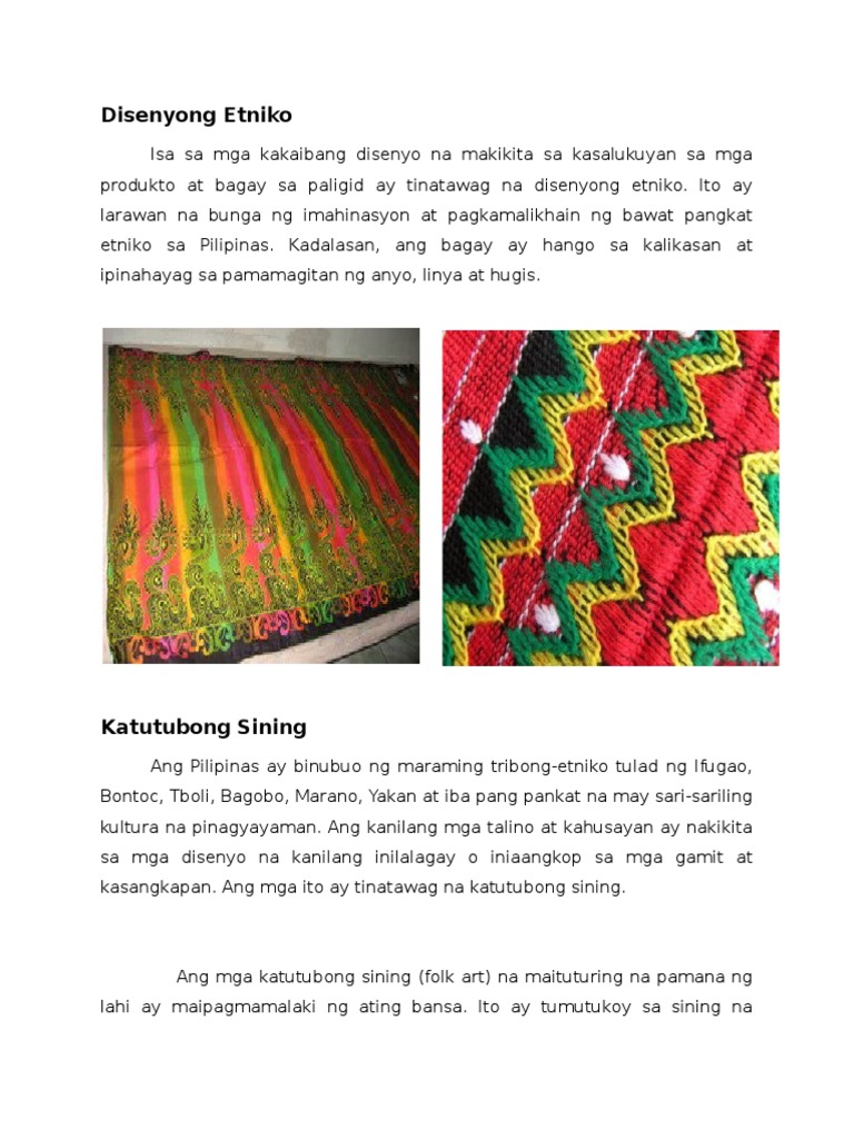 Disenyong Etniko | PDF