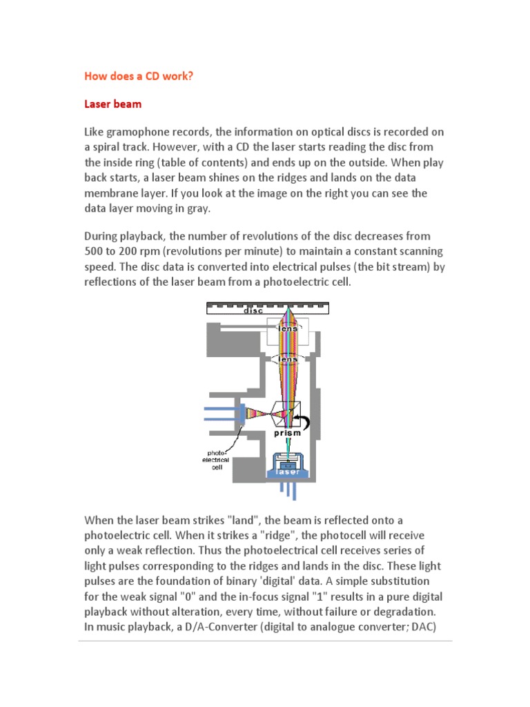 CD & DVD Working Principle-1 | PDF | Compact Disc | Dvd