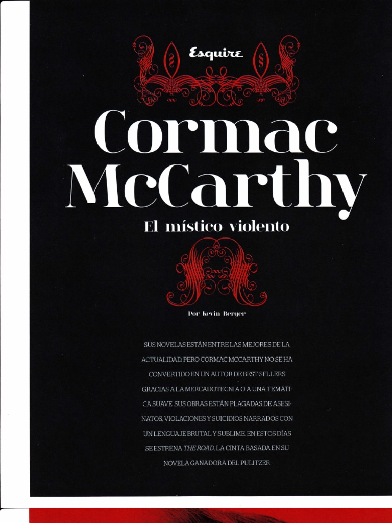 Cormac McCarthy | PDF | Novelas
