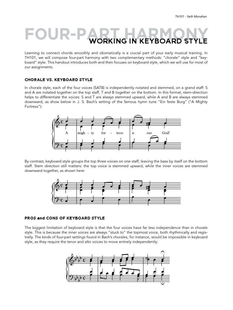 Keyboard Style Harmony | PDF | Chord (Music) | Musical Compositions