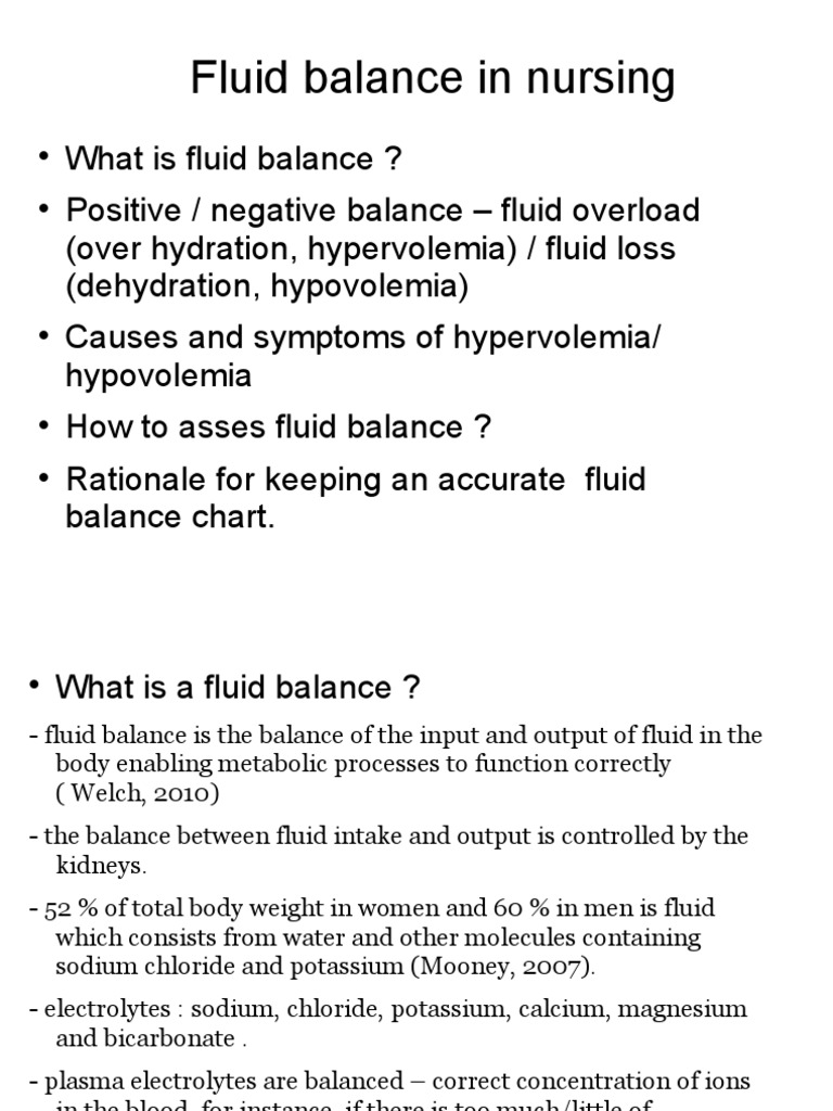 Fluid Chart 1 | PDF | Dehydration | Electrolyte