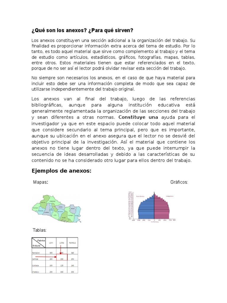 Qué Son Los Anexos | PDF