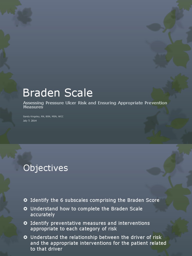Braden Scale Powerpoint PDF | PDF | Diseases And Disorders | Health ...