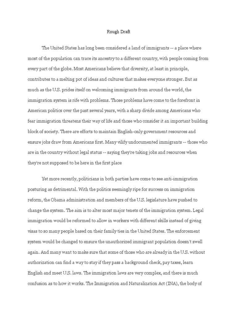 Immigration Essay | Immigration To The United States | The United States