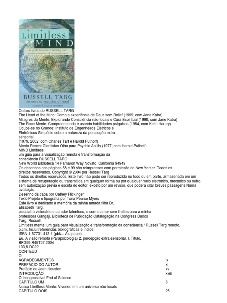 Limitless Mind Russell Targ - En.pt | PDF | Física | Tempo