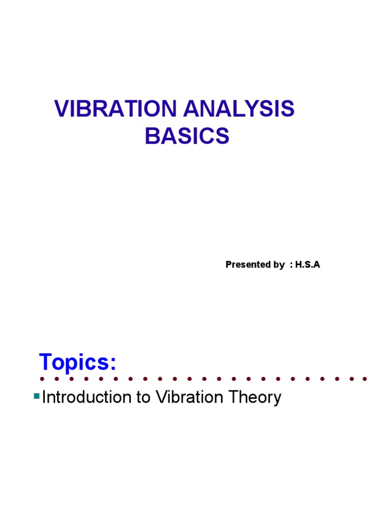 Vibration Basics 2 | PDF | Frequency | Bearing (Mechanical)