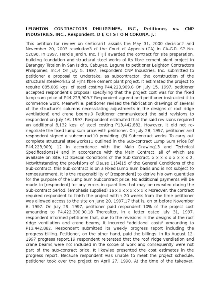 Leighton Contractors Philippines | PDF | Justice | Crime & Violence