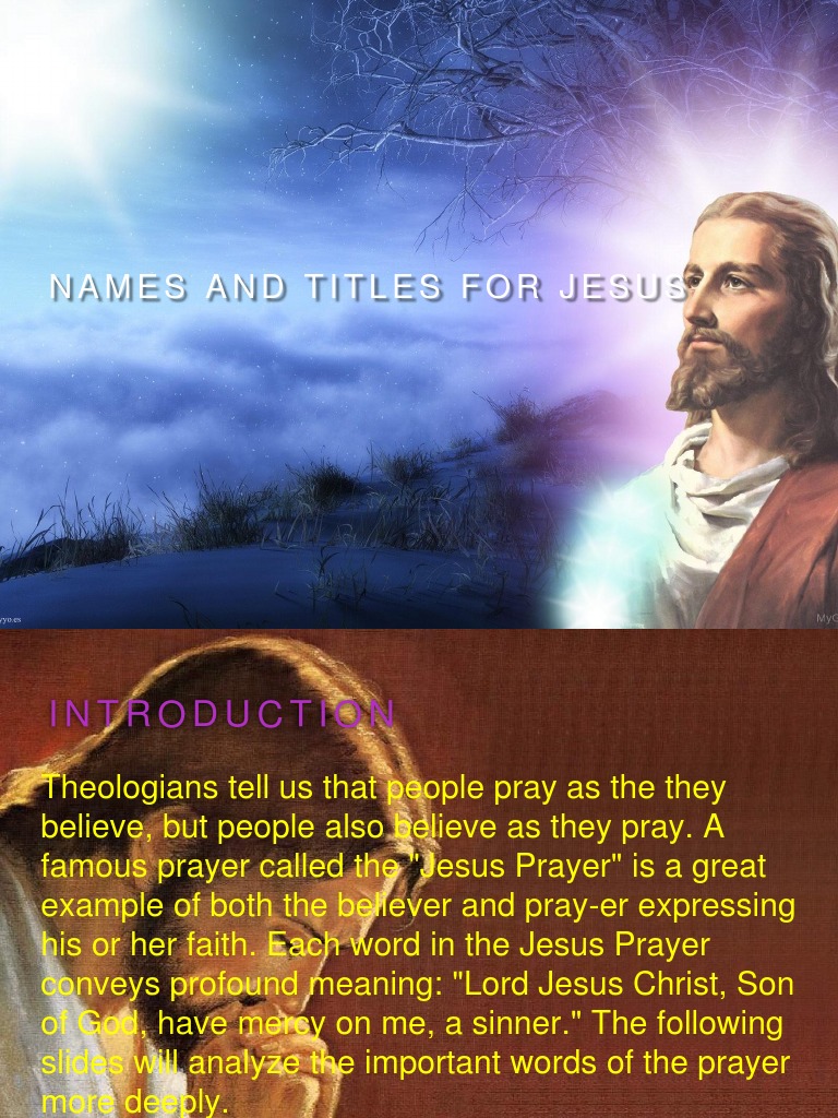 Jesus Prayer: Names and Titles Explained | PDF | Philosophy | Religion ...