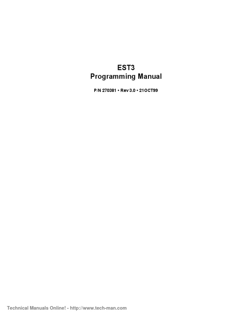 EST EST3 v3.0 Programming Manual | PDF | Parameter (Computer ...