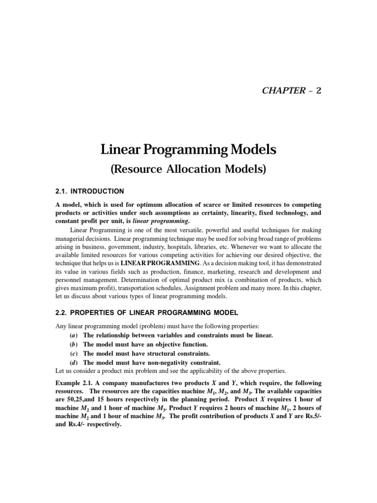 Lpp Formulation And Graphical Method Pdf Linear Programming Mathematical Optimization
