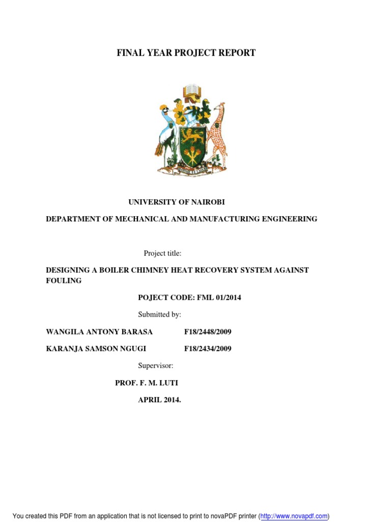 Designing A Boiler Chimney Heat Recovery System Against Fouling PDF ...