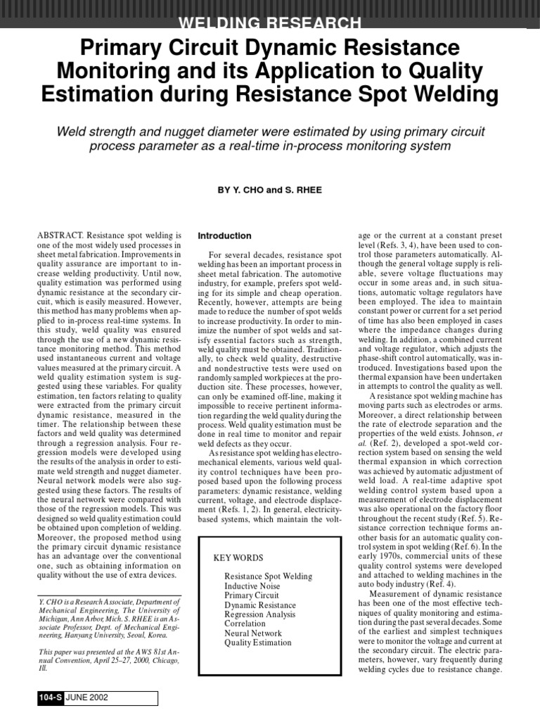 Primary Circuit Dynamic Resistance Monitoring and Its Application To ...