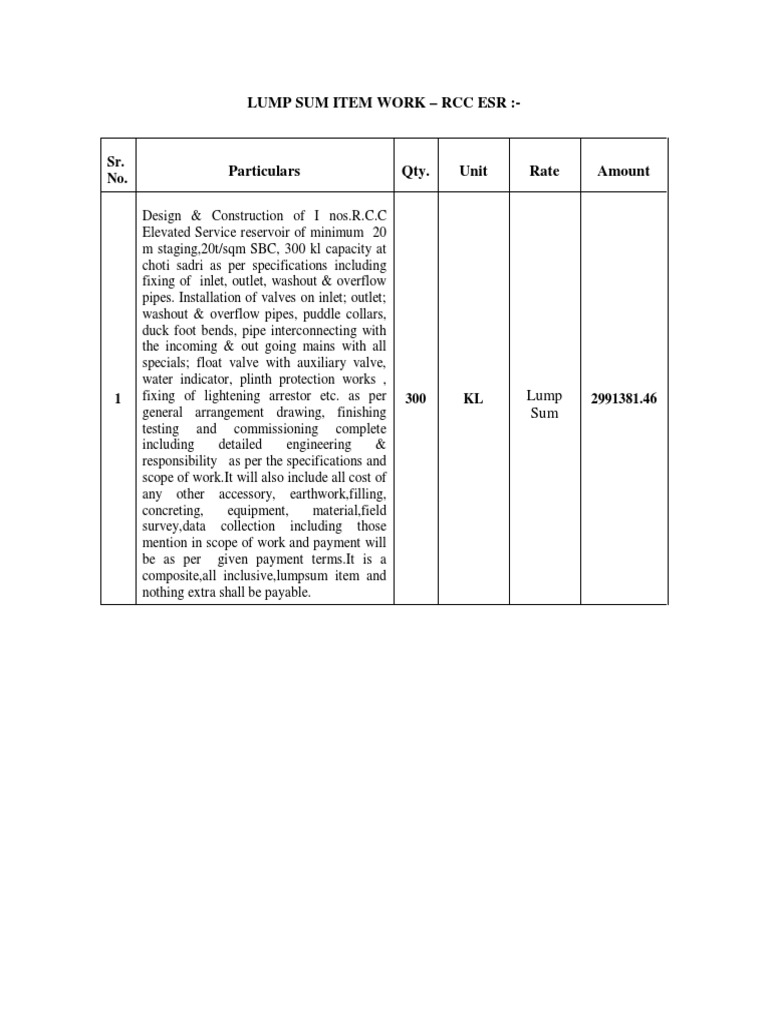 Overhead Tank | PDF | Pipe (Fluid Conveyance) | Specification ...