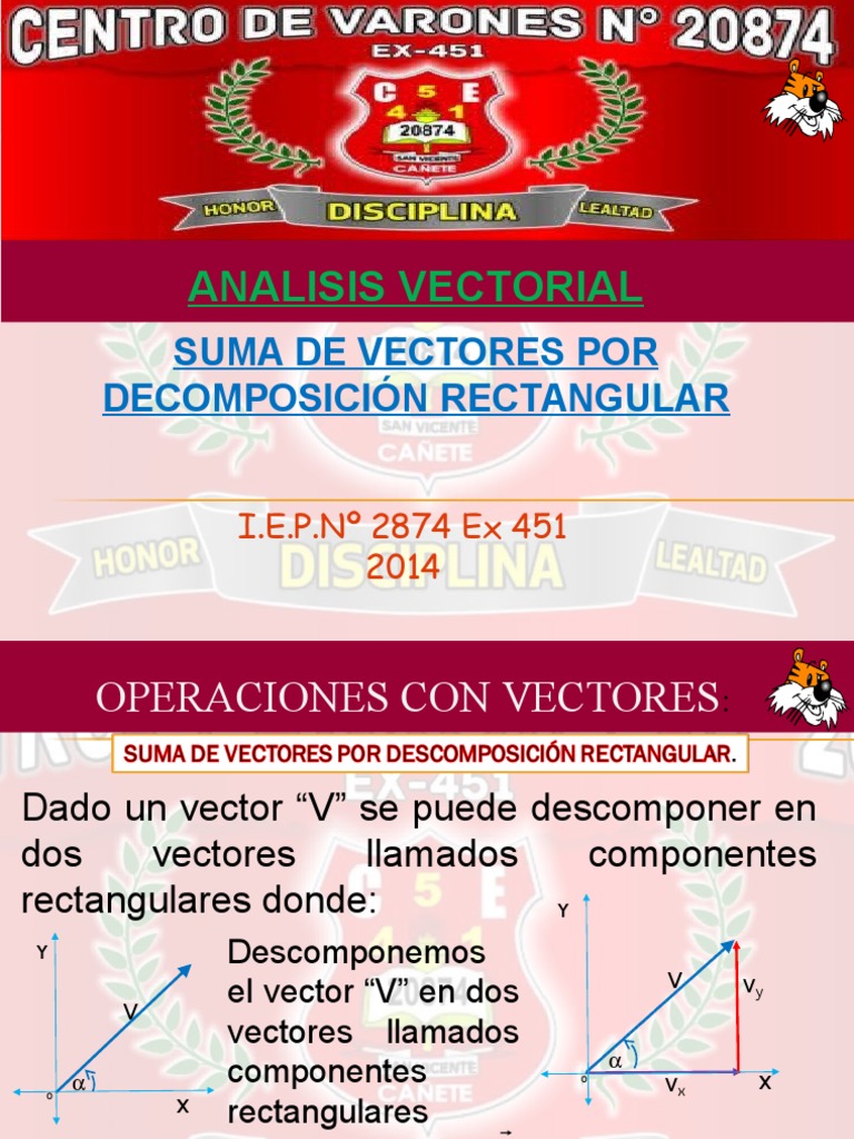 Descomposicion Rectangular de Vectores | PDF | Vector Euclidiano | Enseñanza de matemática