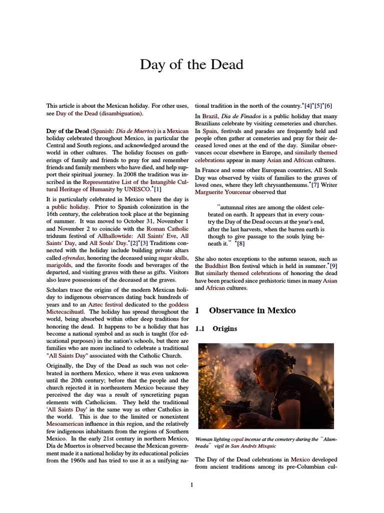 Day of The Dead | PDF | Death | Rituals