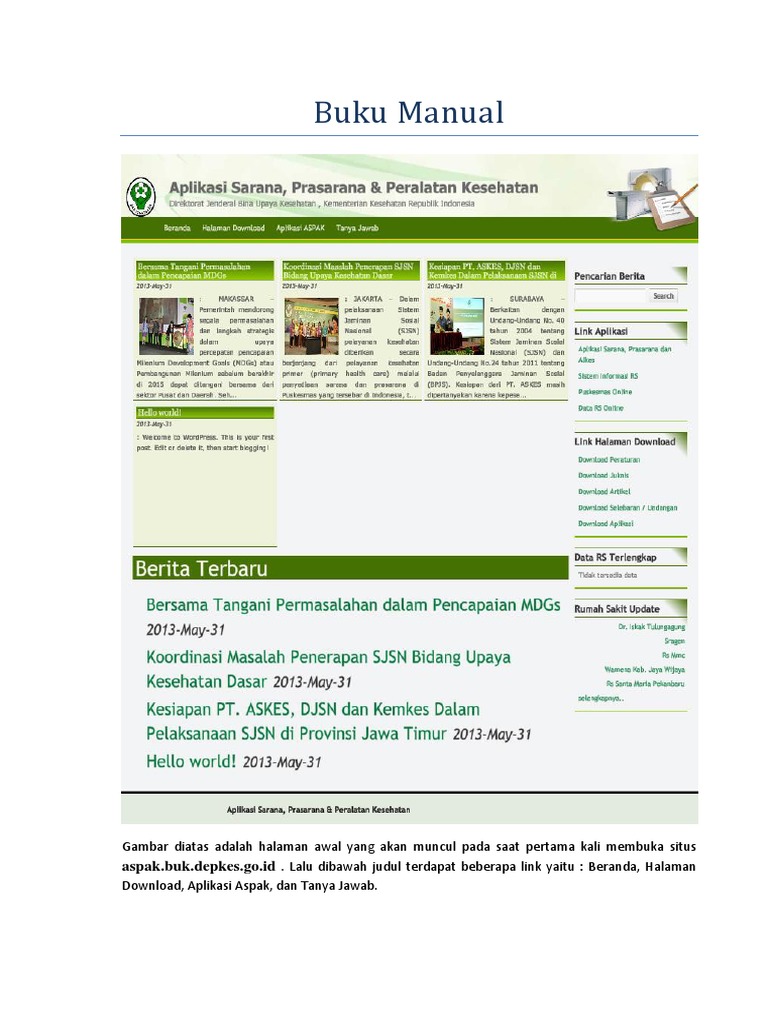 Panduan Login Aplikasi ASPAK Kemenkes | PDF | Karier & Perkembangan