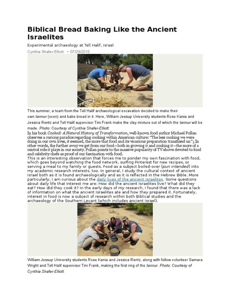 Biblical Bread Baking Like The Ancient Israelites | PDF | Breads | Dough