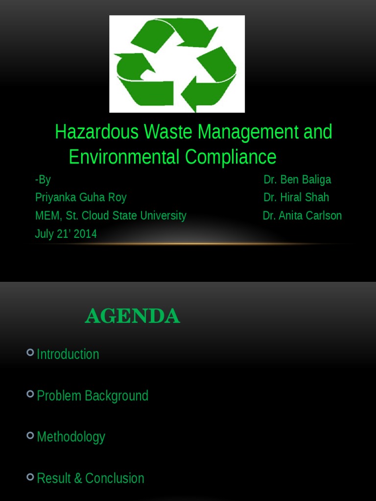 Capstone Final Defense Priyanka | PDF | Hazardous Waste | Dangerous Goods