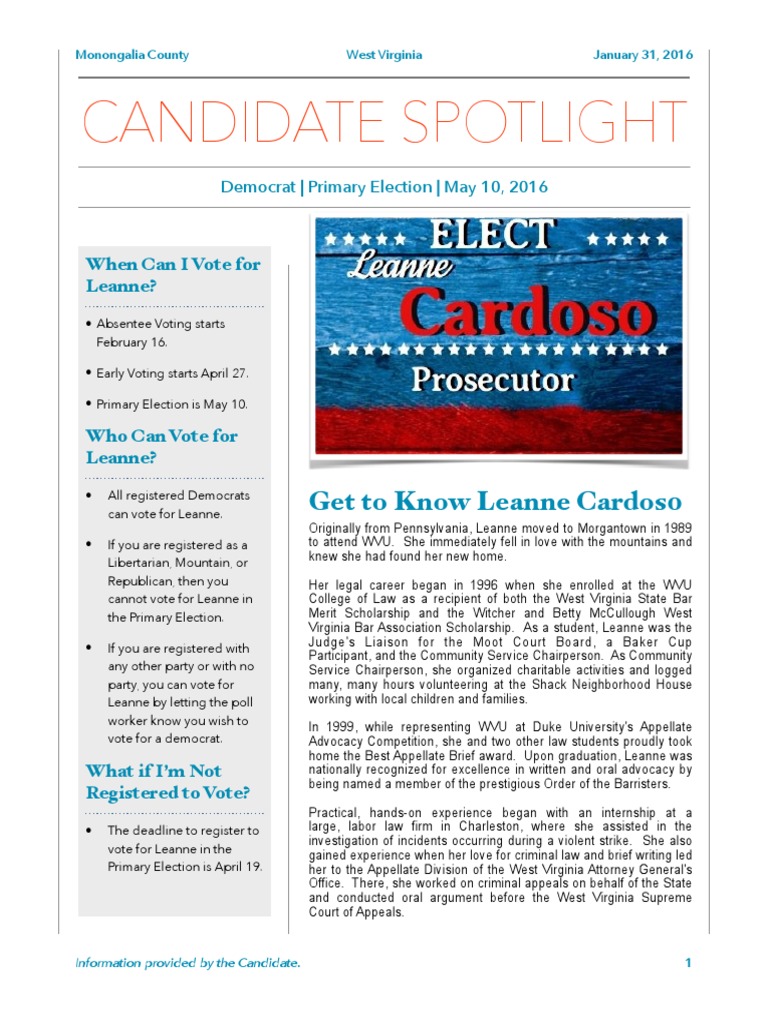 Candidate Spotlight | Download Free PDF | Lawyer | Appeal