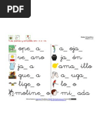 Ficha 1 - Reglas Ortográficas: Ca, Que, Qui, Co, Cu (ARASAAC) | PDF