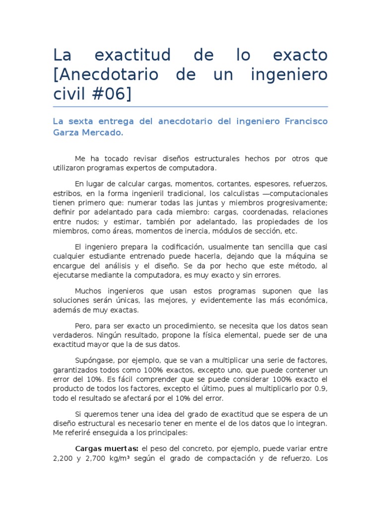 La Exactitud de Lo Exacto | PDF | Ingeniería | Diseño