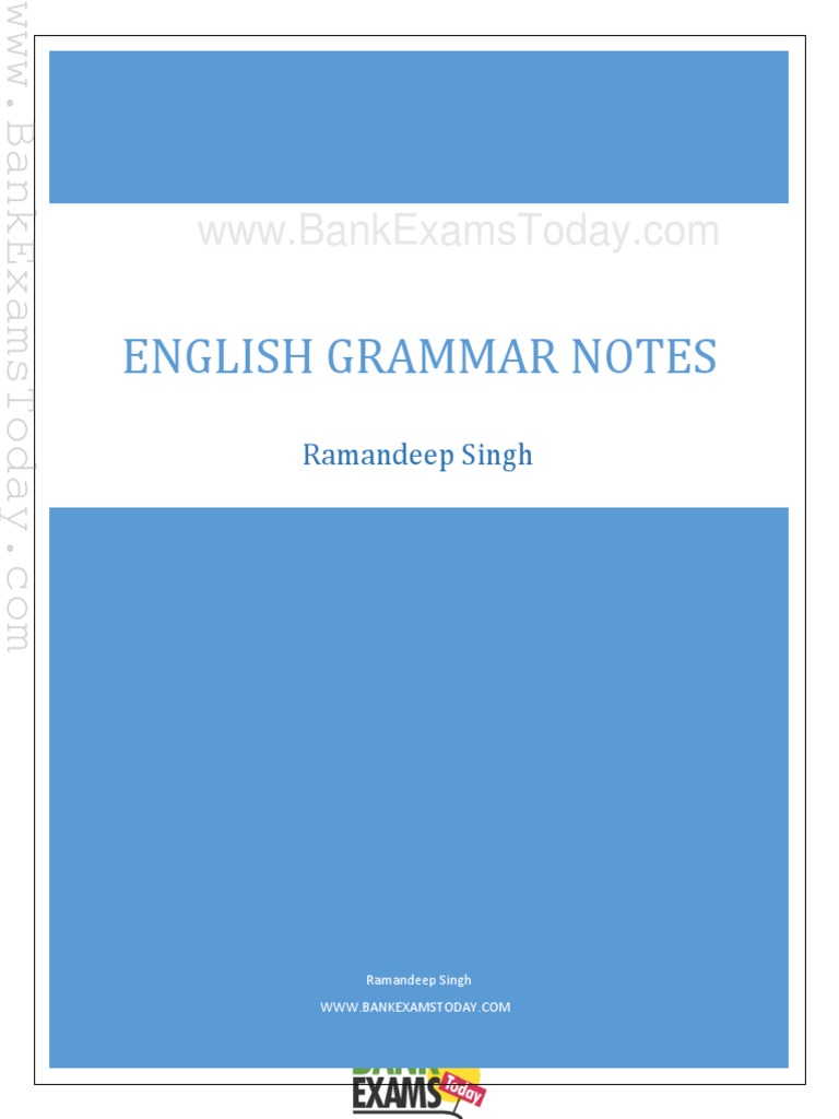 English Grammar Notes | PDF | English Grammar | Pronoun