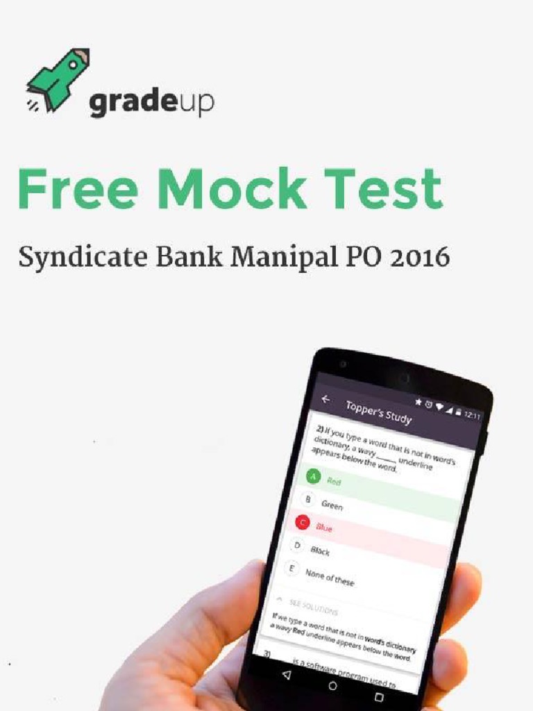 Syndicate Bank Manipal PO Mock Test | PDF | Bank Of Japan | Global Warming