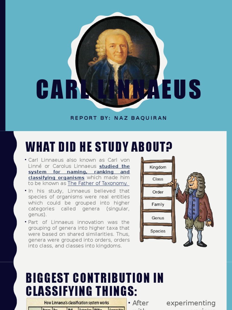 Linnaeus: Father of Taxonomy | PDF | Social Science