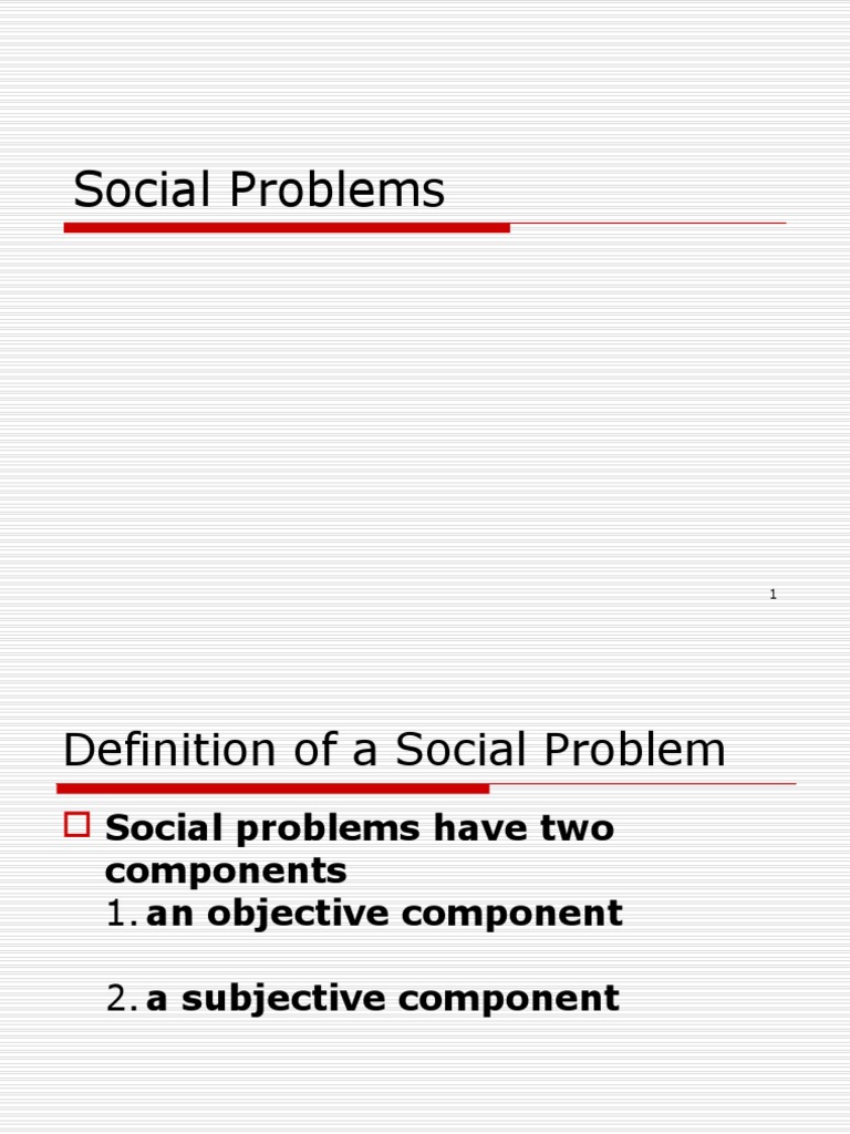 Social Problems | PDF | Social Group | Sociology