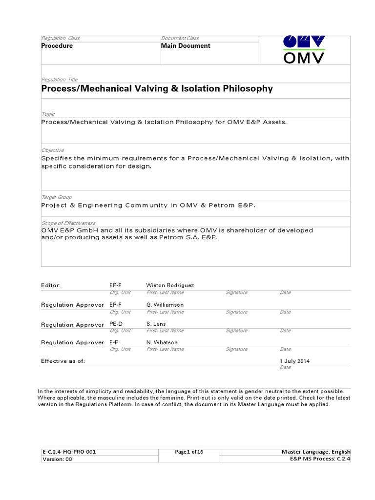 Valving & Isolation Philosophy Guide | PDF | Gas Compressor | Valve