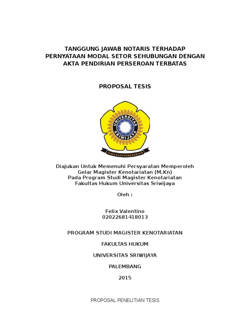 Contoh Daftar Isi Tesis | PDF