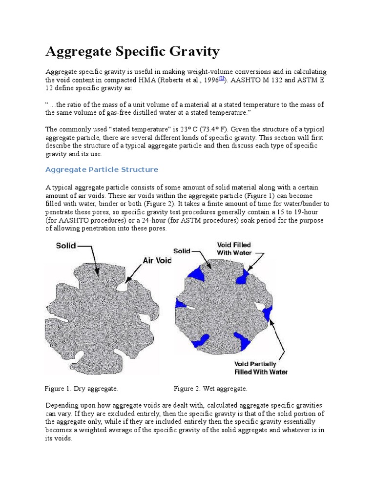 Specific Gravity of Coarse Aggregate & FINE AGGREGATE | PDF | Porosity ...