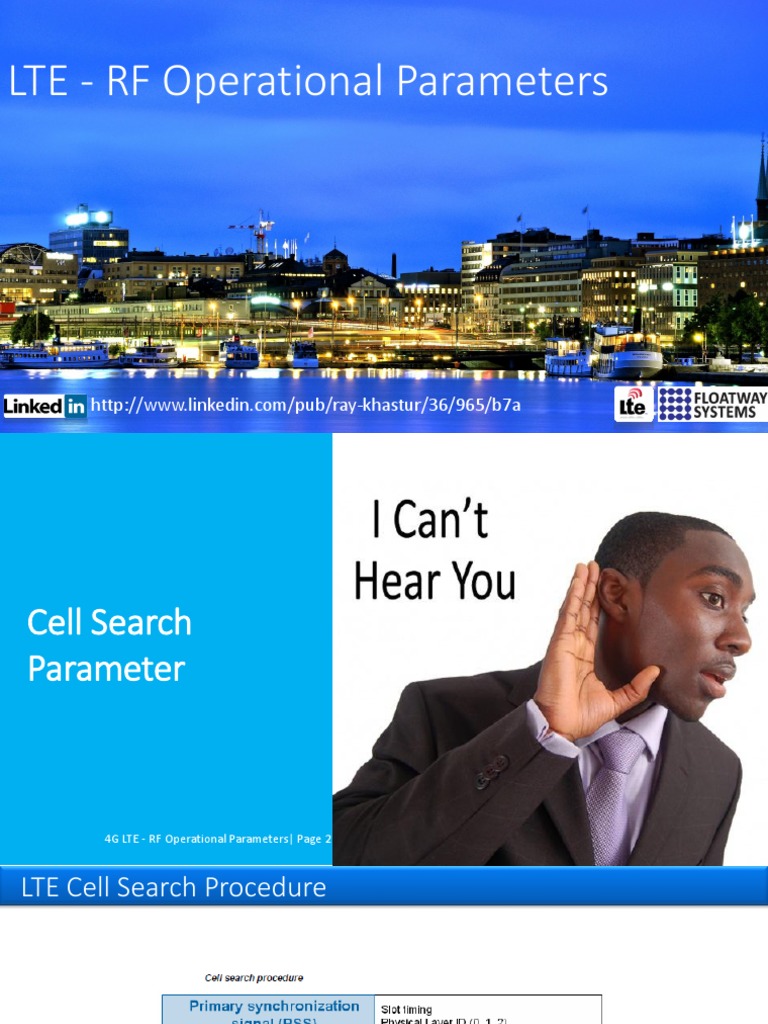 LTE - RF Operational Parameters | PDF | 4 G | Lte (Telecommunication)