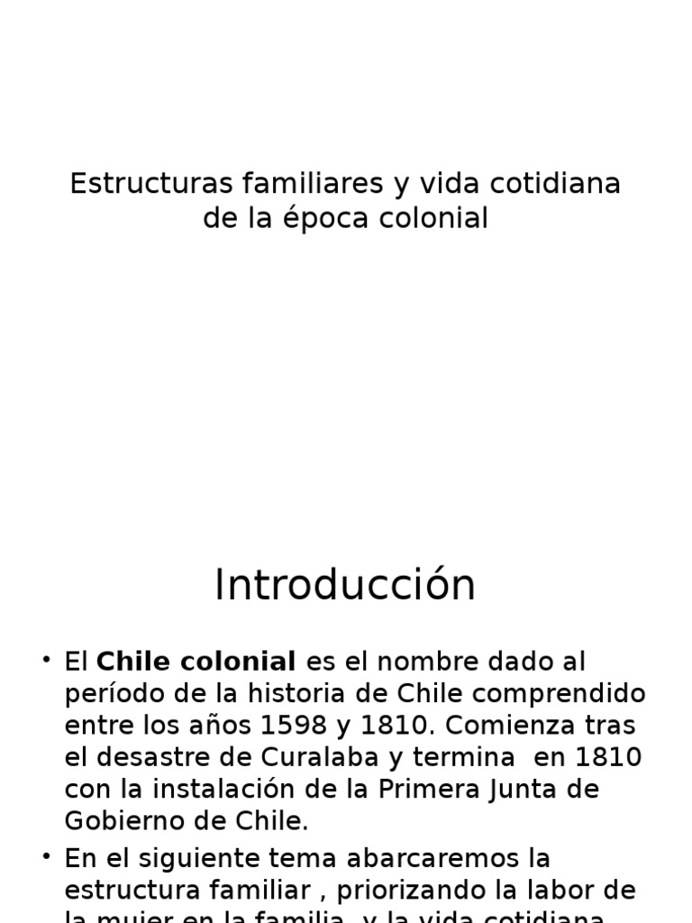 Estructuras Familiares y Vida Cotidiana de La Época Colonial | PDF ...