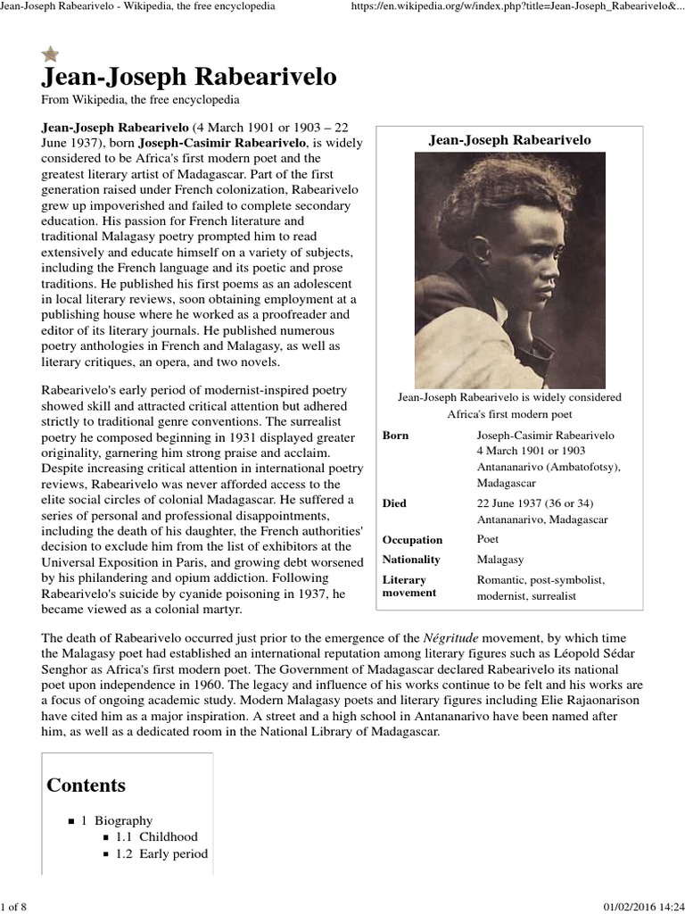 Jean Joseph Rabearivelo | Poetry | Fiction & Literature