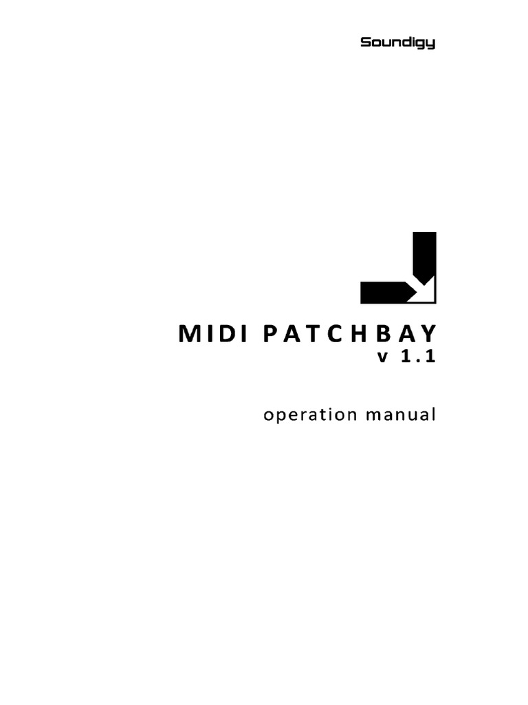 Midi Patchbay v1.1 Manual | PDF | Installation (Computer Programs) | Software