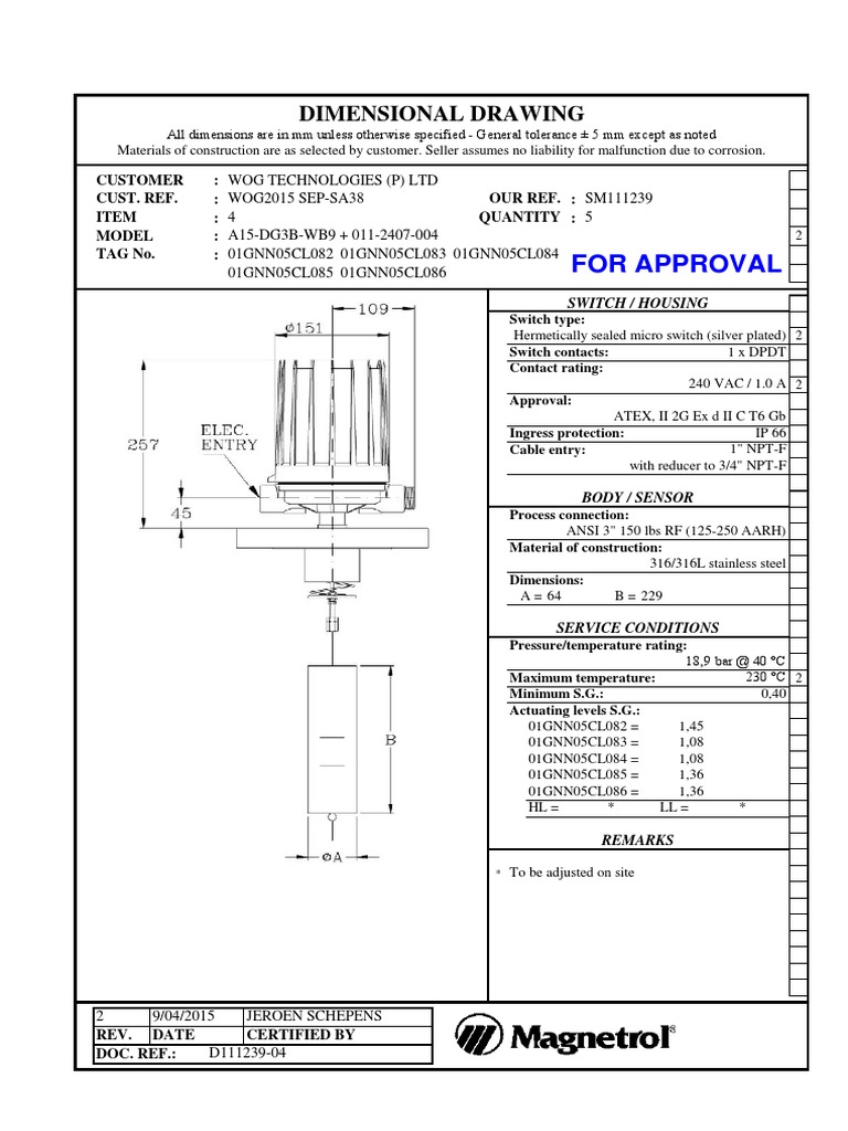 Level Switch Drawing | Switch | Electrical Engineering
