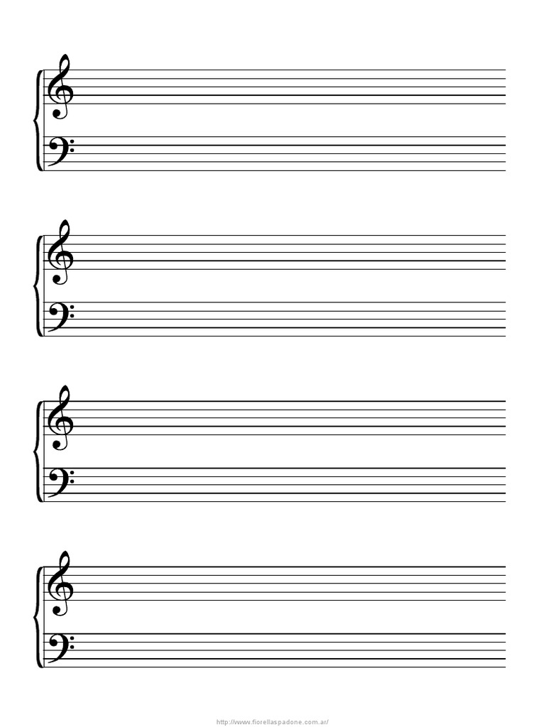 Hojas Pentagramadas para Piano | PDF
