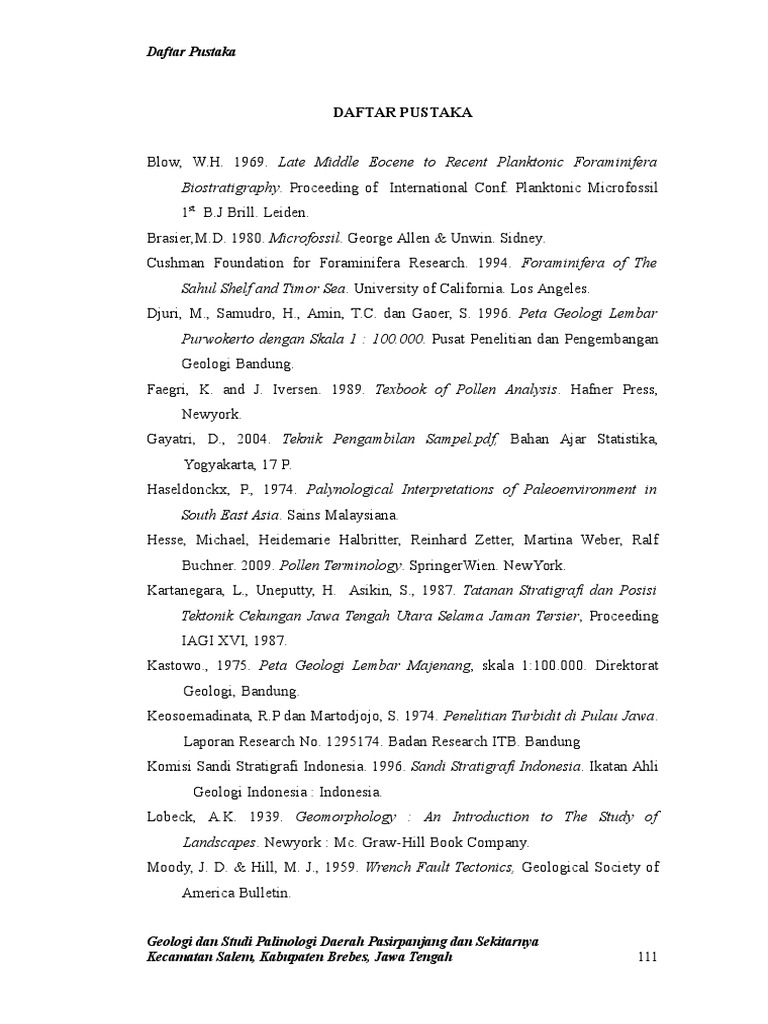 Daftar Pustaka | Geologi | Alam