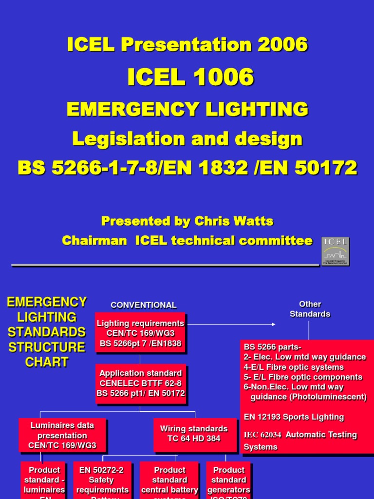 ICEL - Emergency Lighting Legislation and Design | PDF | Lighting | Light