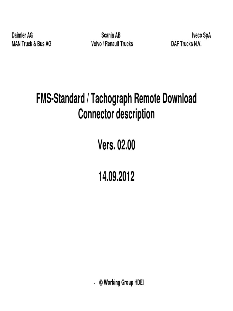 FMS connector standard | Electrical Connector | Manufactured Goods