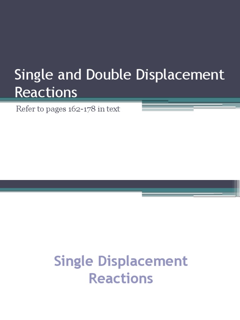 Single & Double Displacement Reactions | PDF | Acid | Chemical Reactions