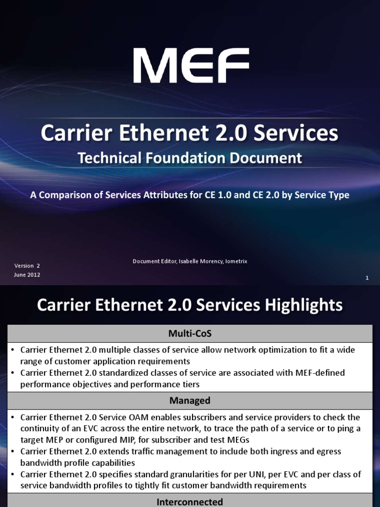 MEF CE 2.0 Document | PDF | Telecommunications Engineering | Computer ...