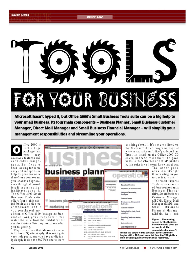 Office 2000 Small Business Tools Guide | PDF | Microsoft Outlook ...